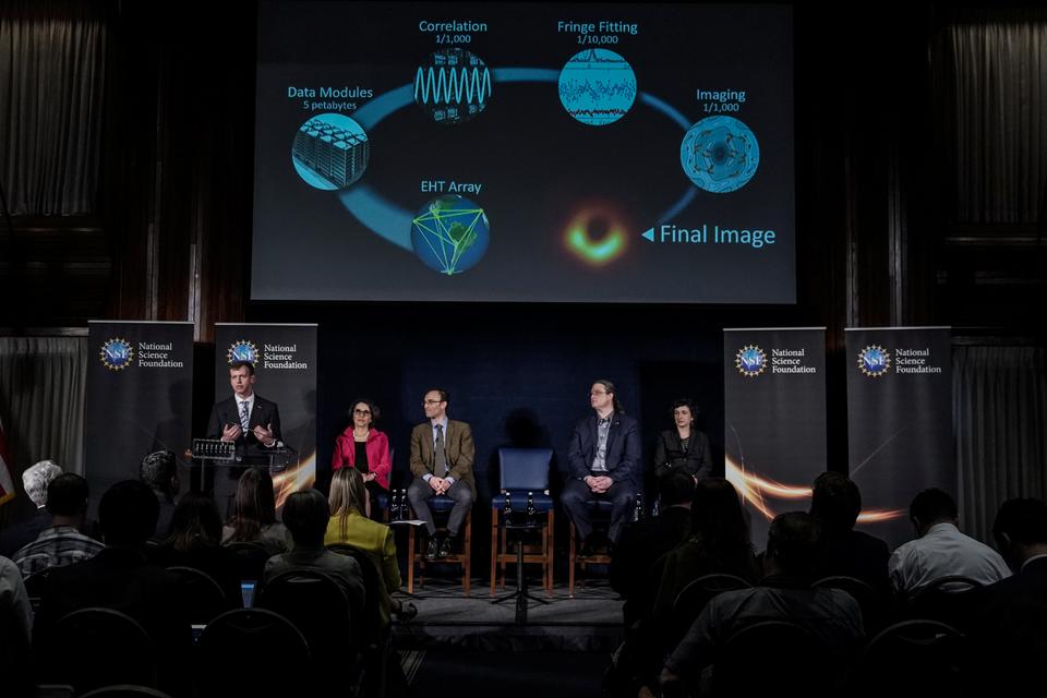 'Seeing the unseeable': scientists reveal first photo of black hole